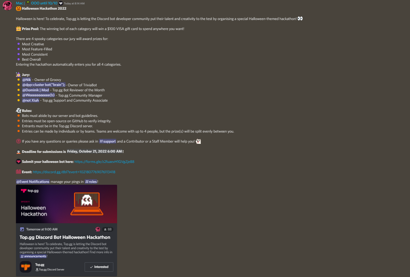 GitHub - DanPlayz0/Chucky: A submission for the 2022 Top.gg Halloween Hackathon